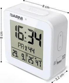 GARNI 138W - digitální budík s teploměrem a vlhkoměrem