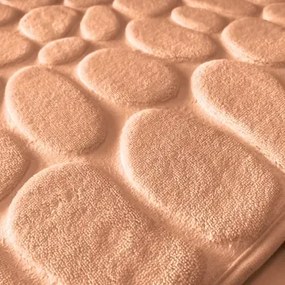 MSV PEBBLES koupelnová předložka 40 x 60 cm broskvová / Polyester, PU