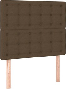 Box spring postel s matrací tmavě hnědá 80x200 cm textil 3128240