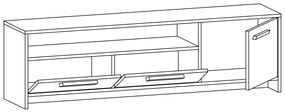 TV stolek Tyson 160 cm dub/antracit