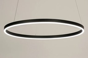 Závěsné designové kruhové LED svítidlo nad stůl Opus Black 59