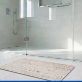 Světle hnědá z křemeliny koupelnová předložka 50x80 cm Puna – Wenko