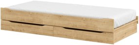Patrová postel s přistýlkou, úložným prostorem a žebříkem Cody Modular - dub