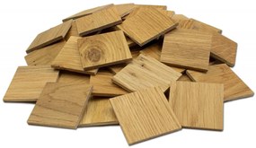 DUB 50, jednotlivé kusy 50 x 50 mm (0,0025 m²) nebo samolepící panel 300 x 300 mm (0,09 m²) - dřevěná mozaika 3D Broušený - olejovaný 2 mm