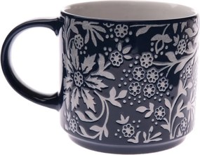 Modrý keramický hrnek 390 ml Bloom – Dakls