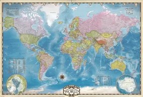 EUROGRAPHICS Puzzle Mapa světa / 2000 dílků / 99,7 x 67,6 cm