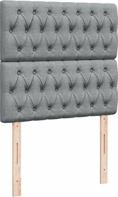 Box spring postel s matrací světle šedý 100 x 200 cm textil 3292706