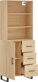 Skříň highboard dub sonoma 69,5 x 34 x 180 cm kompozitní dřevo 3189472