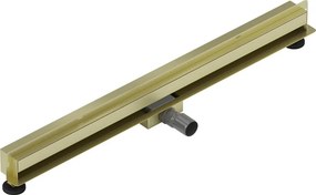Mexen Flat Wall nástěnný lineární odtok 2v1 90 cm, zlatý kartáčovaný - 1A30090