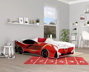 Dětská postel auto MICHAEL 160x80 cm - červená (21)