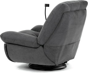 Polohovací křeslo TV-7081 GREY2, elektrické zabudované ovládání, látka, šedá (118 x 112) cm