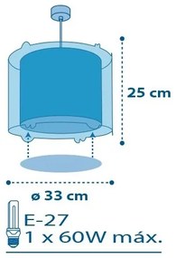 Dalber D-41342 - Dětský lustr PLANETS 1xE27/60W/230V