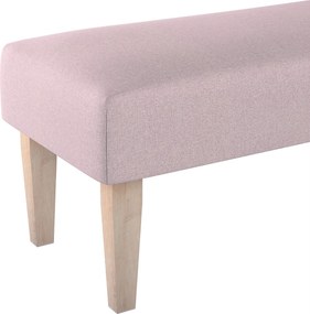 Dlouhá lavička 100x40cm barva růžová látka pletený vzor