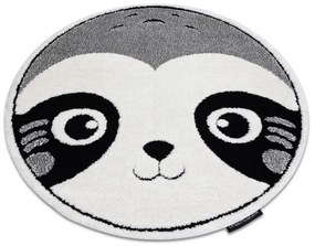 Kulatý dětský koberec JOY Panda šedý krémový Rozměr: průměr 160 cm