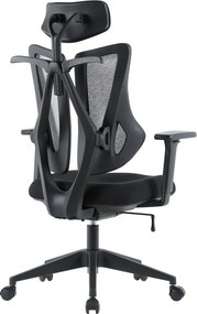 Herní  ergonomická  židle ERACER H3246 — síť / látka, šedá / černá