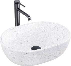 Rea Amelia Warm, umyvadlo na desku 480x345x135 mm, imitace kamene, REA-U3001