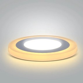 Solight LED podsvícený panel, podhledový, 6W+3W, 400lm, 4000K, kulatý