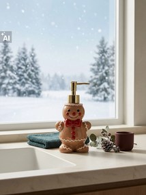 Sinsay - Vánoční dávkovač mýdla ve tvaru perníčkového panáčka - hnědá