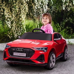 HOMCOM Elektrické autíčko pro děti s dálkovým ovládáním, bezpečnostním pásem, hudbou, pro 3-5 let, 3-5 km/h, červené