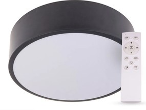 T-LED SMART TUYA Černé LED stropní svítidlo kulaté 500mm 48W CCT s DO 105464