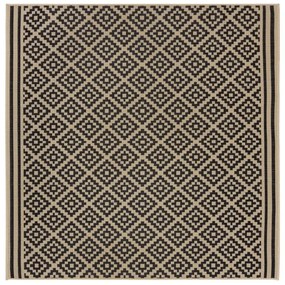 Flair Rugs koberce Kusový koberec Florence Alfresco Moretti Black/Beige čtverec - 200x200 cm
