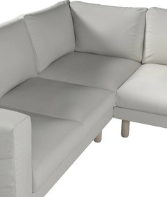 Potah na pohovku IKEA Norsborg rohová 4-místná barva šedá látka lesklé, pletený vzor, sametová
