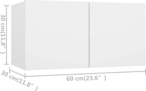 vidaXL 4dílný set TV skříněk dřevotříska [3079097] Barva: Betonová šedá