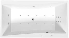 Polysan QUEST HYDRO-AIR hydromasážní vana, 180x100x49cm, bílá, 78511HA