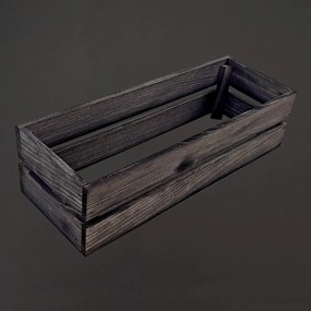 AMADEA Dřevěný obal s truhlíkem mořený, 51,1x18,6x15cm, český výrobek