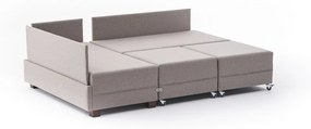 Designová rohová sedačka Ramesha 280 cm krémová - levá