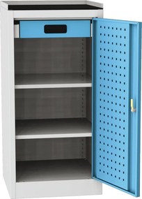 KOVOS Dílenská skříň na nářadí NAR 01B [modrá, ocelové plné, standardní cylindrický (2 klíče)]