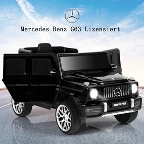 Costway Černé elektrické autíčko Mercedes Benz s hudbou a světlomety pro děti
