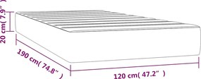 vidaXL Taštičková matrace střední tvrdost 120x190x20 cm samet [4007159] Barva: Tmavě šedá
