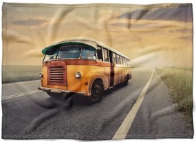 IMPAR Fleecová deka Retro autobus 150x120 cm (Rozměr : 200 x 140 cm, Podšití beránkem: NE)