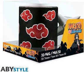 Hrnek 3D Naruto Shippuden - Shuriken Akatsuki 460 ml Vícebarevná