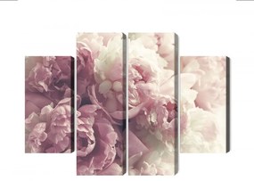 Vícedílný obraz Pivoňky V Odstínech Růžové Nedostatek Nedostatek Plátno Canvas 120x90