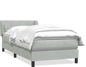 Box Spring Postel s matrací Světle šedá 90x220 cm Samet 3317553