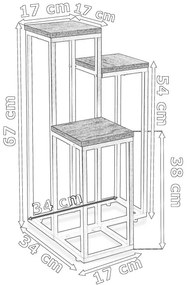 Stojan na květiny MUNIR bílý mramor