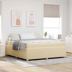Rám postele Krémová 180 x 200 cm textil 3398423