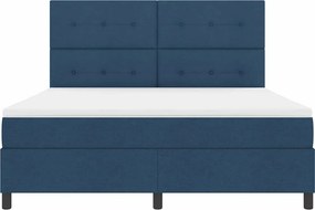 Postel s boxspringem s čelo Modrá 180 x 200 cm textil 3339412