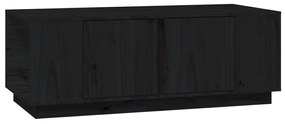 Konferenční stolek černý 110x50x40 cm masivní borové dřevo - Default Title