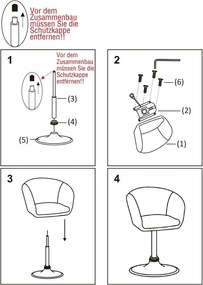 WOLTU Barová židle s opěradlem, výškově nastavitelná, černá