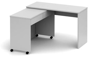 Rozkládací PC stůl se šuplíky, bílá, Versal NEW