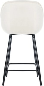 Barová židle Baycliff - samet | krémová