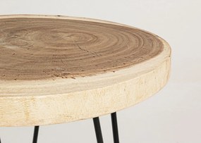 Kulatý odkládací stolek z masivu munggur ø 56 cm Tuala – Bizzotto