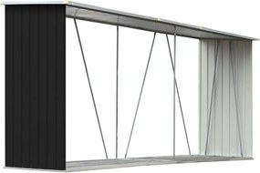 vidaXL Zahradní kůlna na dříví z pozinkové oceli 330x84x152 cm [47085] Barva: Zelená
