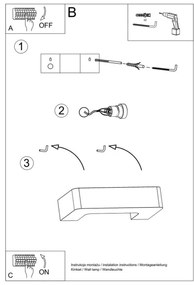 Sollux SL.0034 - Nástěnné svítidlo MAGNET 1xE27/60W/230V bílá