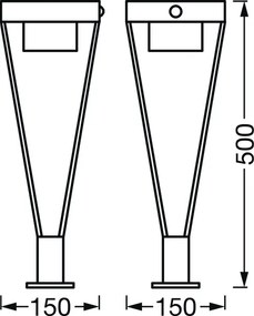 Ledvance - LED Venkovní solární lampa se senzorem BOUQUET LED/6W/3,7V IP44