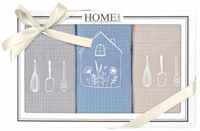 KUCHYŇSKÉ UTĚRKY HOME2 SADA 3 KS 50X70 CM VZOROVANÉ