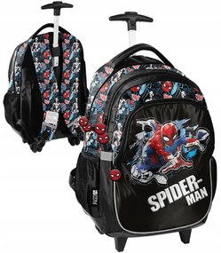 3dílná školní sada SPIDER-MAN - batoh na kolečkách + penál + taška na přezůvky